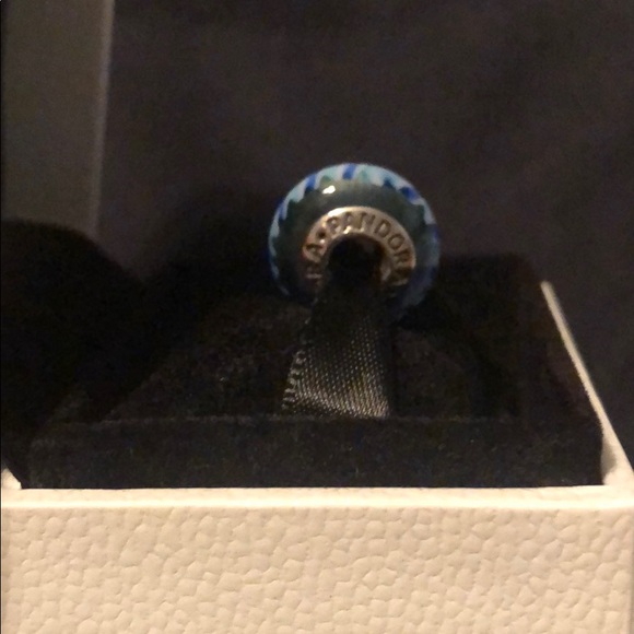 Pandora | Jewelry | Pandora Murano Glass Blue Charm | Poshmark